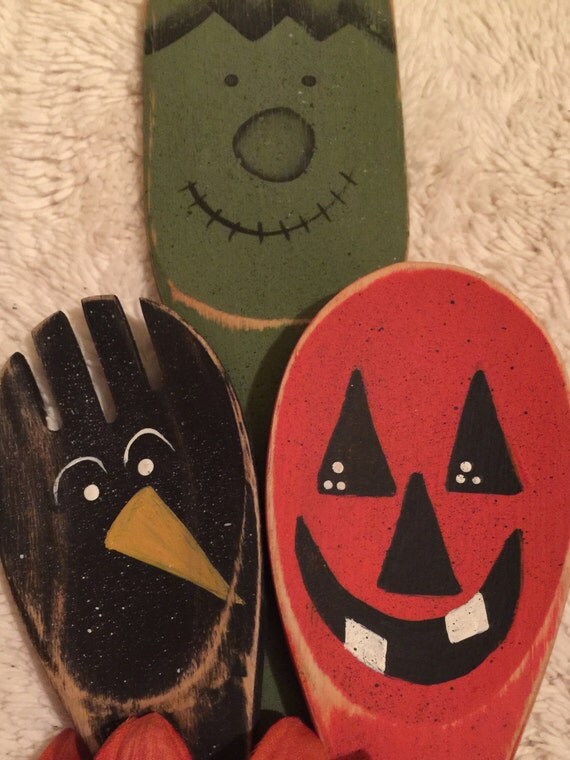 Halloween Wooden Spoons Fall Wooden SpoonsDecorative Wooden