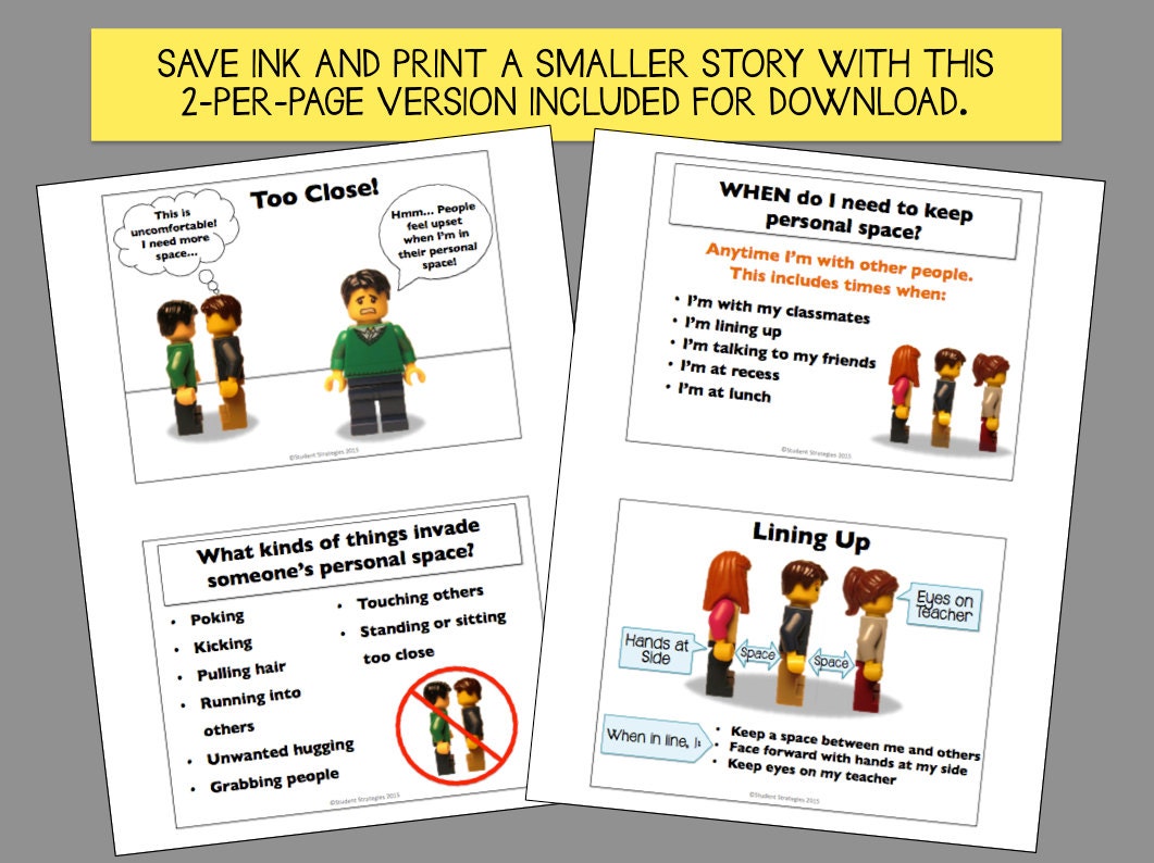 Personal Space Social Narrative Social Story Autism
