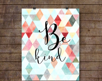 Be kind printable | Etsy