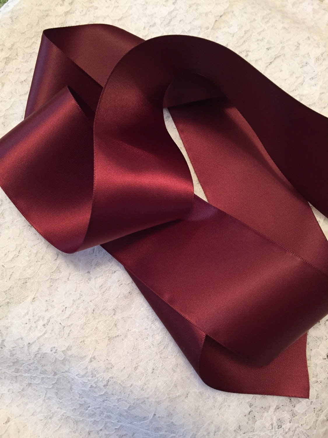 Burgundy Satin Ribbon/Maroon Satin Ribbon/Satin
