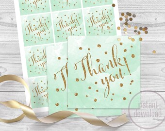 Mint thank you | Etsy