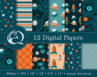 Outer Space Digital Clip Art Astronaut Clip Art Planets and