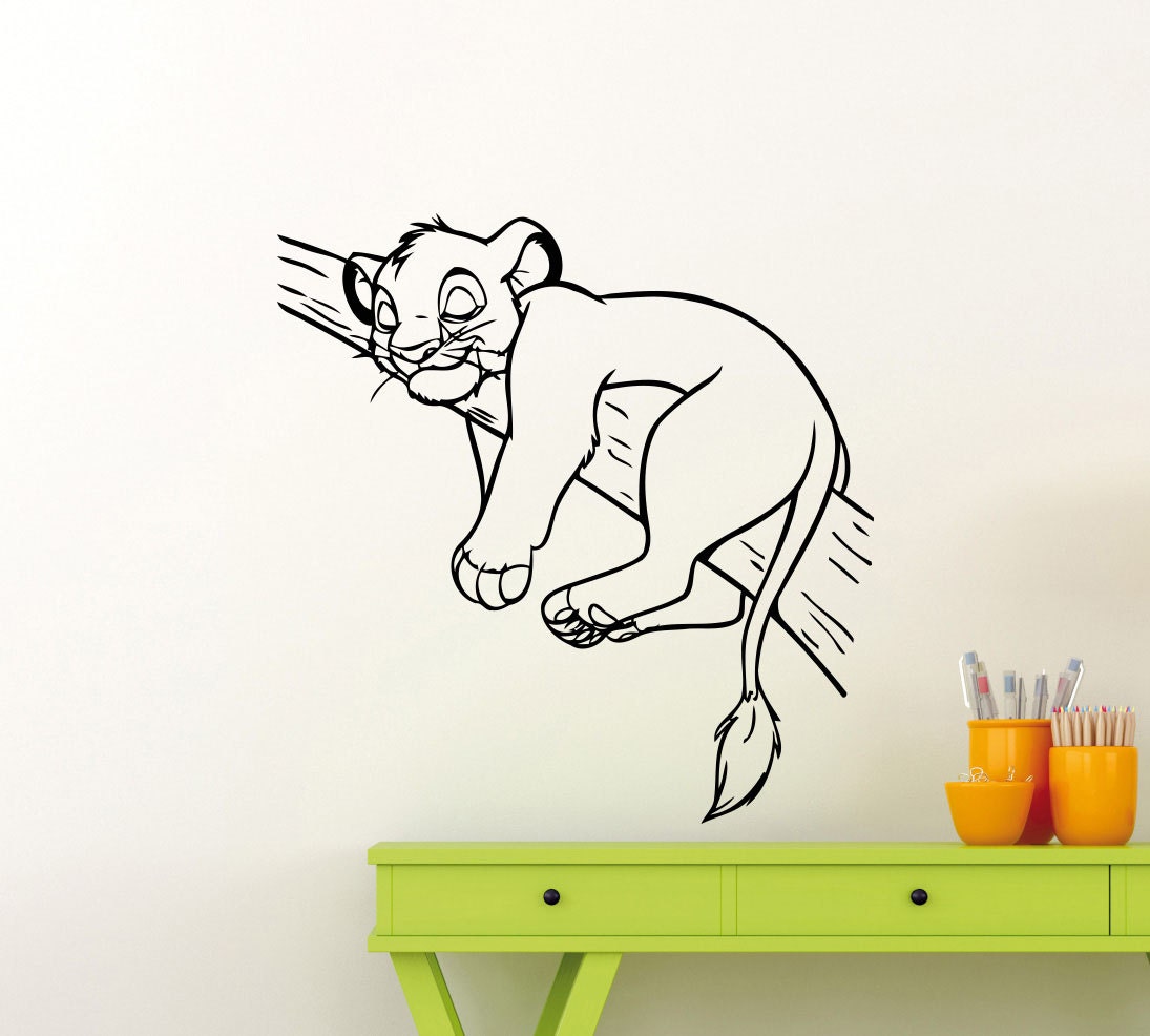 Lion King Wall Decal Simba Disney Cartoon Vinyl Sticker Home