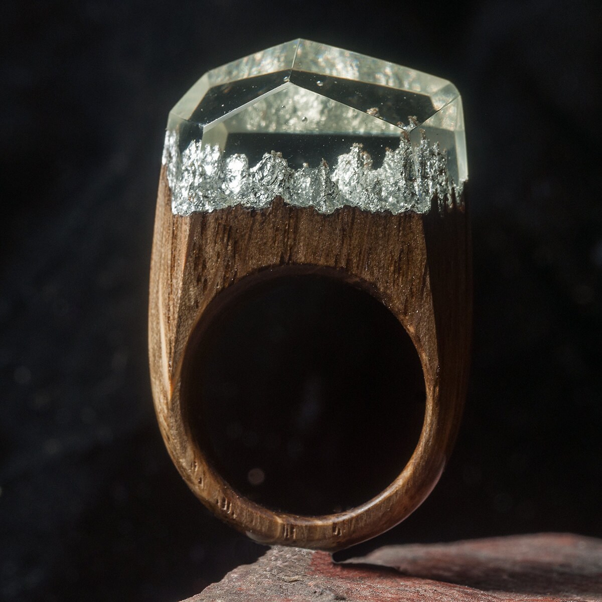 Resin Wood Ring Epoxy Resin Wood Resin Jewelry Wooden Ring