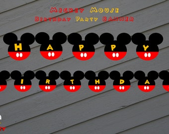 Mickey mouse banner | Etsy