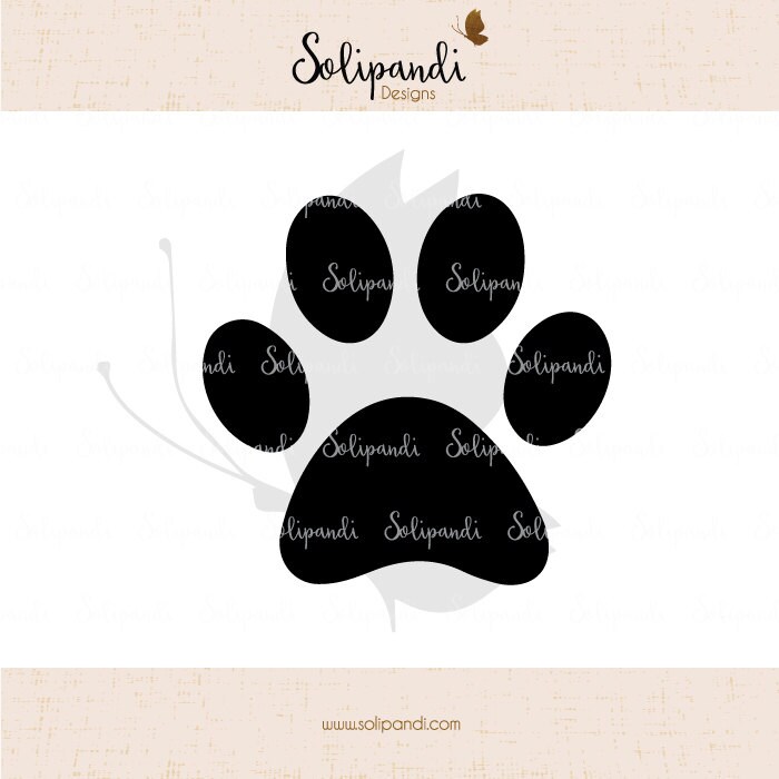 Dog Paw SVG and DXF Cut Files for Cricut by SolipandiDesigns
