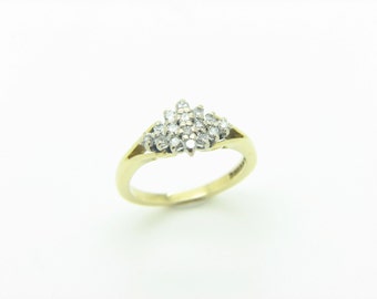 Diamond cluster ring | Etsy
