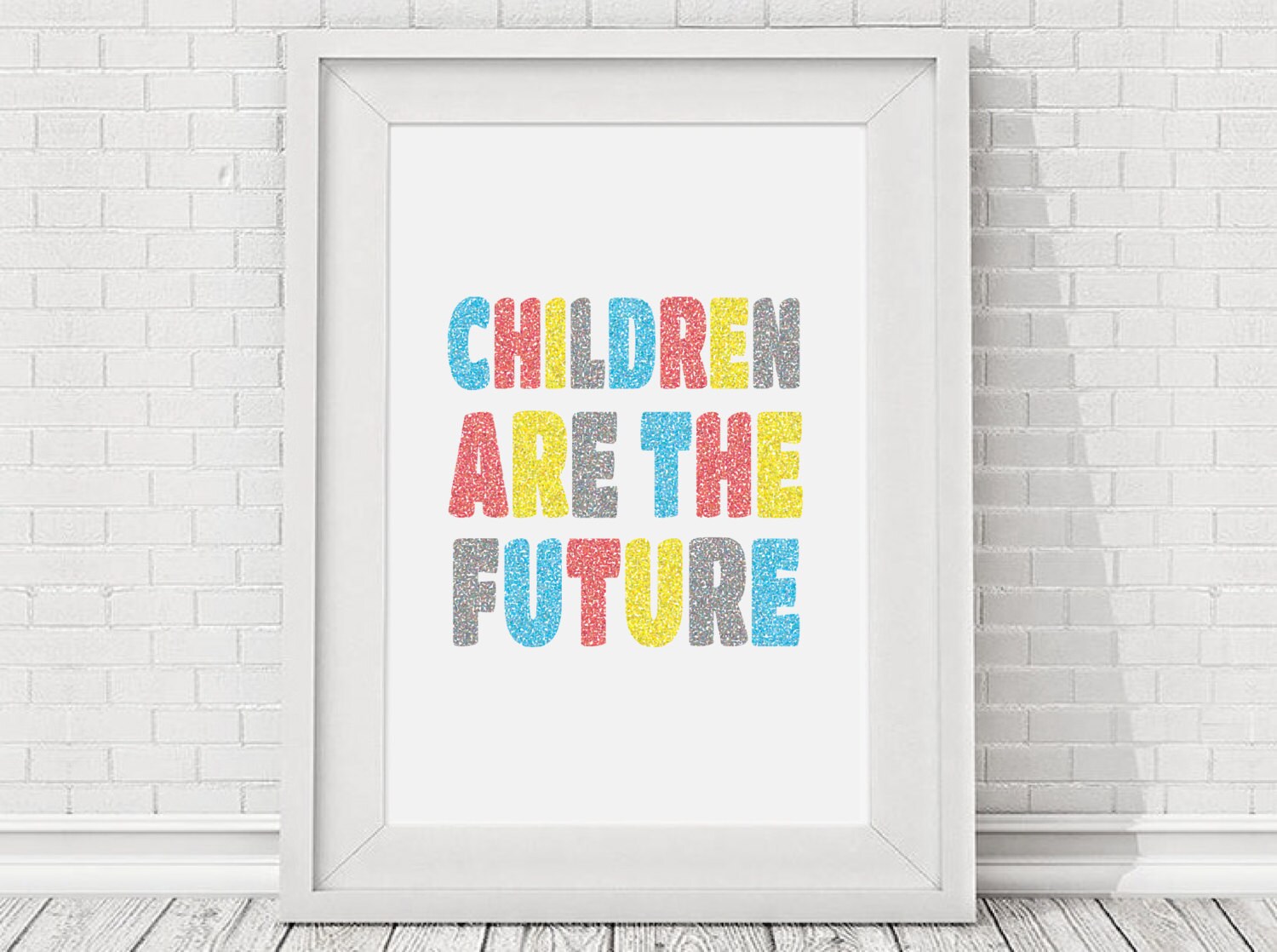 Children Are The Future Quote Print Colour by JulesWorksOfArt