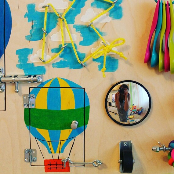 Busy Board Balloons Activity Board Sensory by Woodledoodleshop
