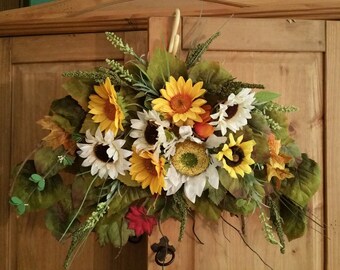 Sunflower swag | Etsy