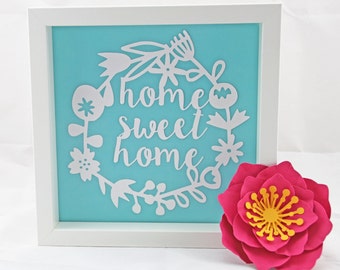 Items similar to Home Sweet Home (Lace) - Original Hand-cut Paper Art ...