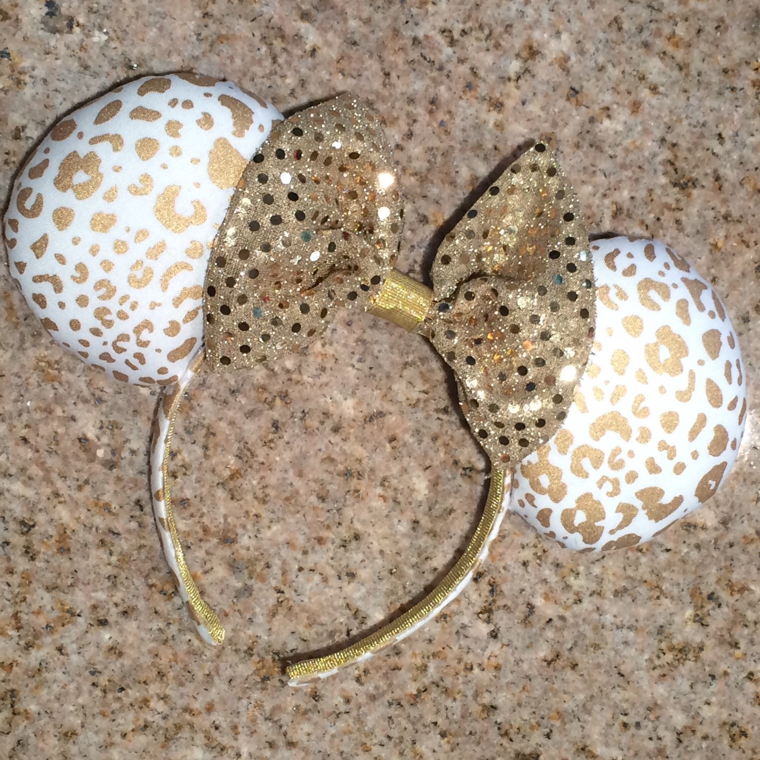 Gold Leopard Ears by MainStreetEarsShop on Etsy