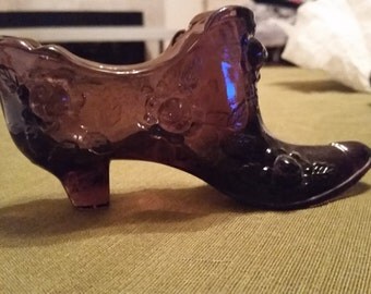 Fenton glass shoe | Etsy