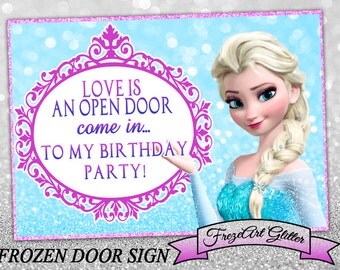 Unique frozen party sign related items | Etsy