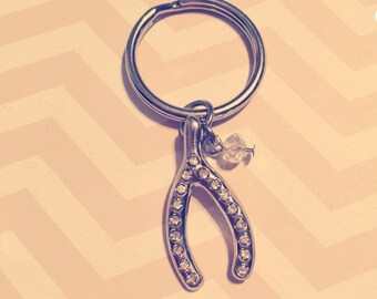 Wishbone keychain | Etsy