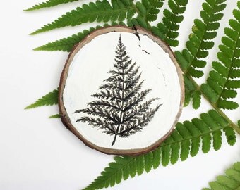 Wood slice painting | Etsy