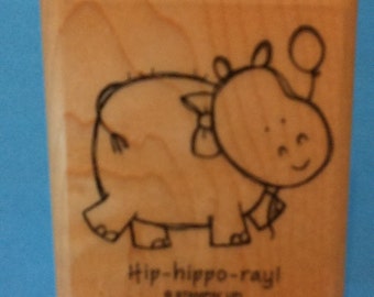 Hippo stamp | Etsy