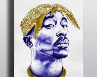 Tupac art | Etsy