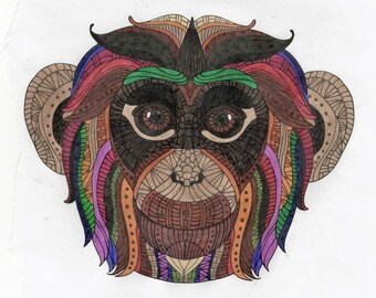 Monkey picture frame | Etsy