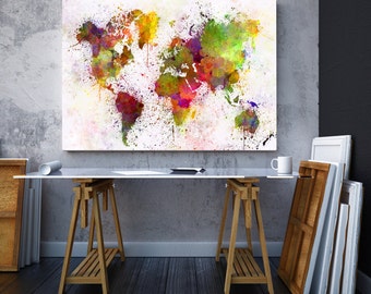 Abstract world map | Etsy