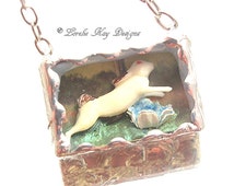 Unique shadow box pendant related items | Etsy