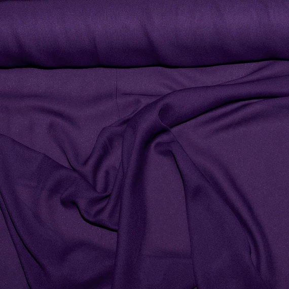 Double Georgette Fabric Purple semi sheer sold by by missnancy48