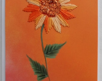 Embroidered card | Etsy