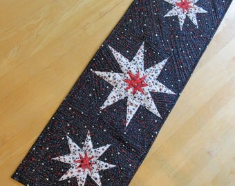 Items similar to Christmas Stars Table Runner PDF Quilt Pattern on Etsy