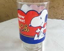 Unique snoopy glass related items | Etsy