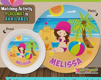 Little Chef Plate and Bowl Set Personalized by 3littleflowers