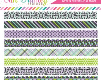 Clipart Borders Pink Yellow Teal Blue by ErinBradleyDesigns