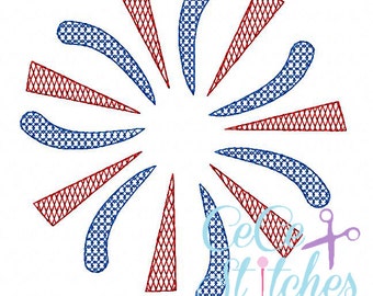 Fireworks embroidery | Etsy