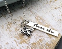 Unique queen bee necklace related items | Etsy