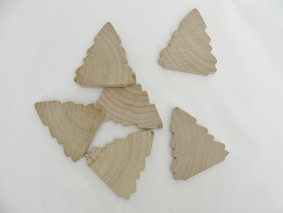 Wooden tree cutout 2 1/4 Christmas tree unfinished DIY