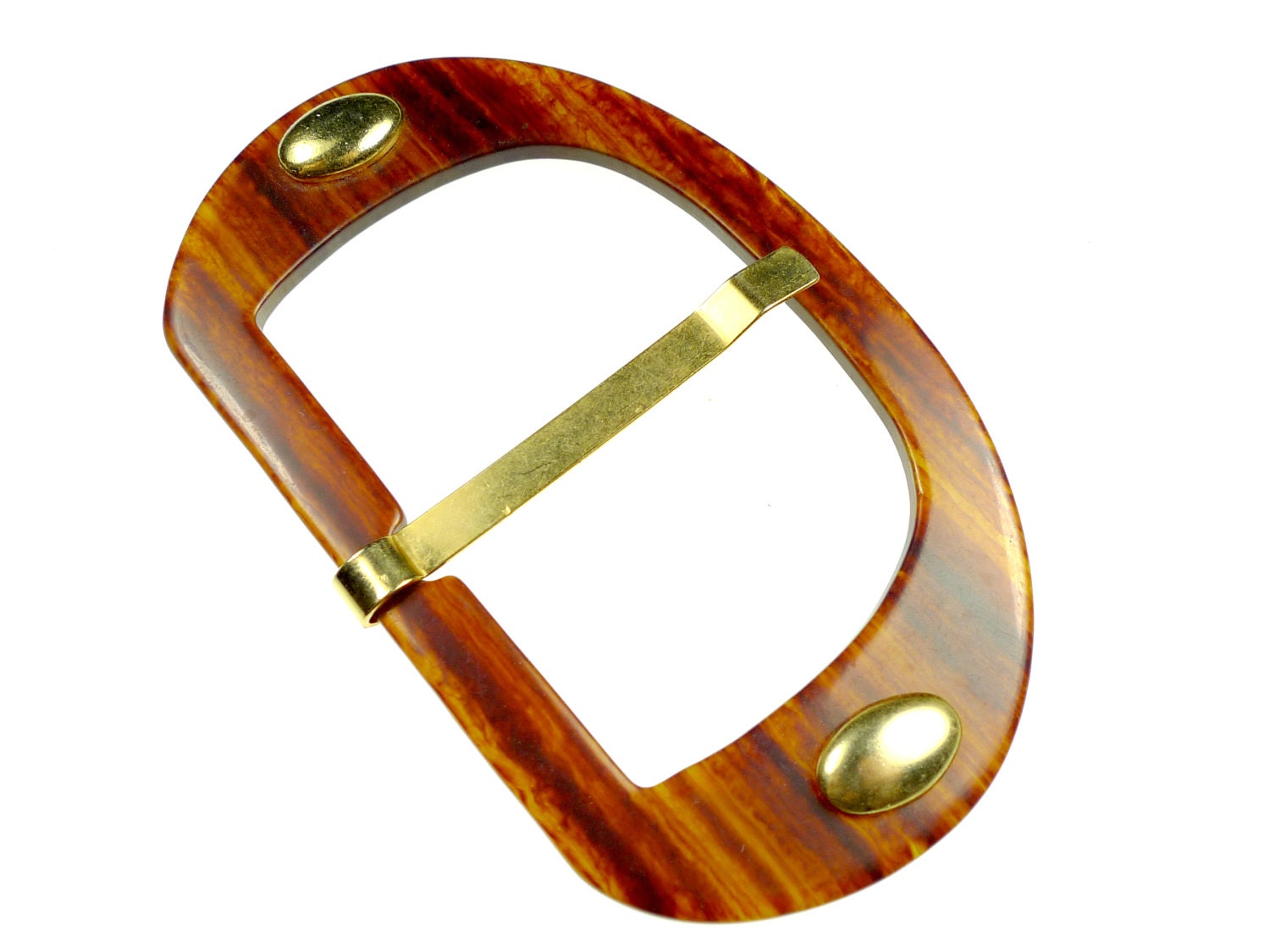 Big old brown plastic belt buckles