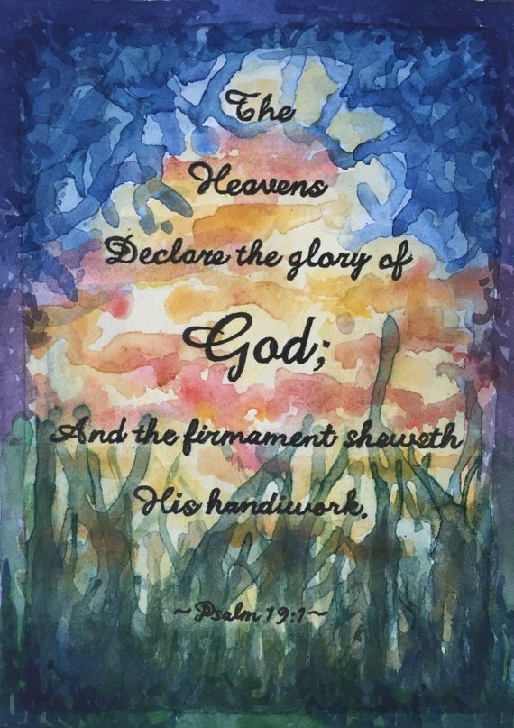 Small Original Painting Christian Scripture Art Watercolor