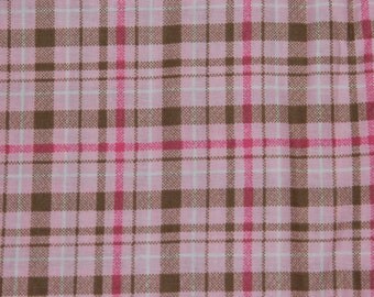 Unique pink plaid fabric related items | Etsy