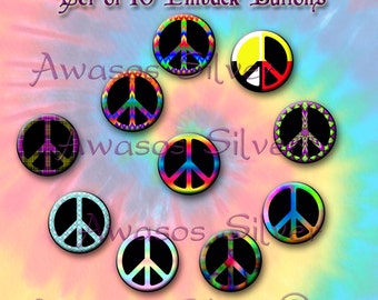 Peace sign button | Etsy