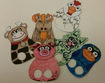 Paper finger puppets | Etsy