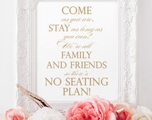 Unique no seating plan sign related items | Etsy