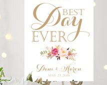 Unique best day ever sign related items | Etsy