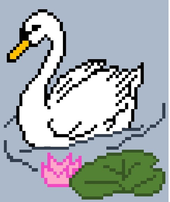 SWAN C2C GRAPH PATTERN with row by row written by angelamosley