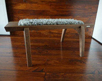 Sheepskin bench | Etsy