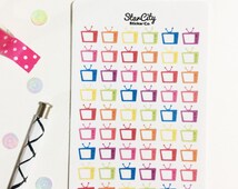 Unique television stickers related items | Etsy