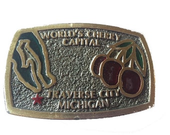 Michigan belt buckle | Etsy
