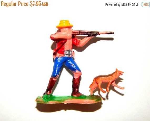 Cowboys and Indians Action Figure Vintage 1950's by TKSPRINGTHINGS