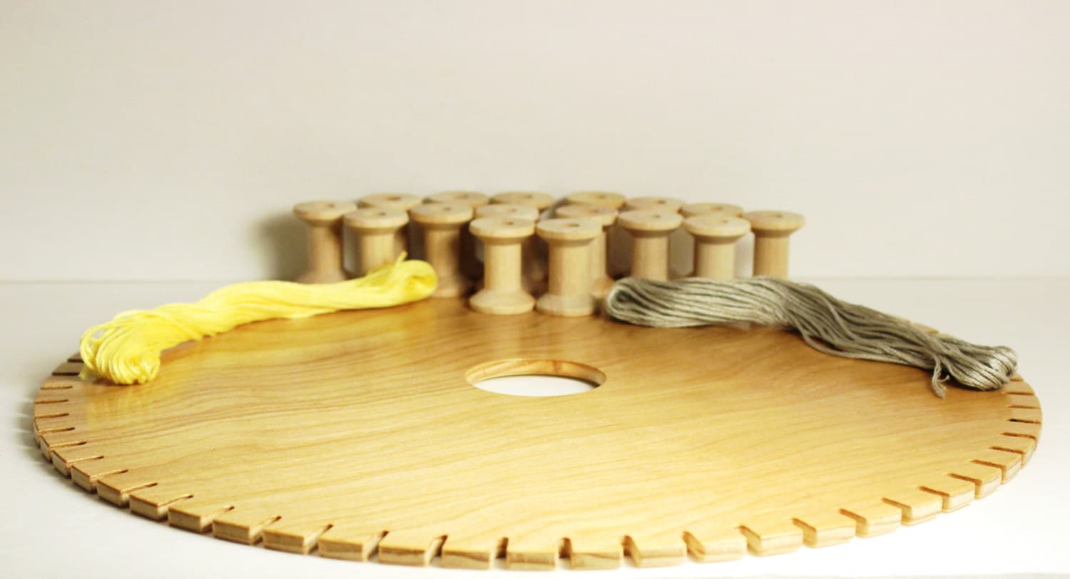 Kumihimo braiding kit large wood Kumihimo disc bobbin