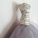 Fairytale Cinderella Paper Dress Grey Tulle Paper Dress