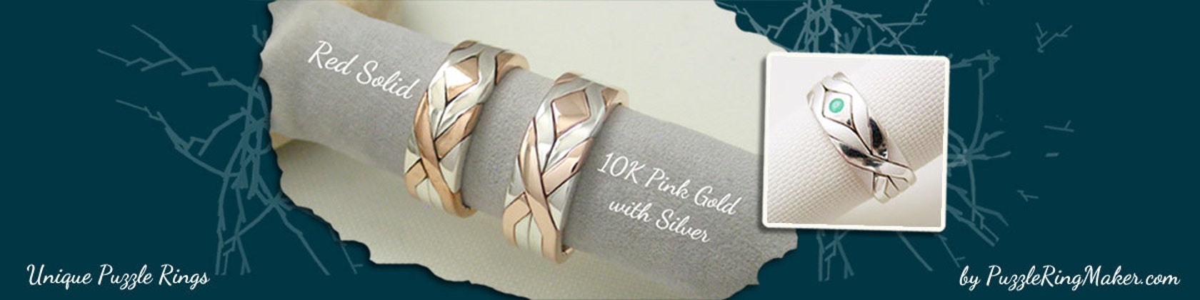 Unique Puzzle Rings by PuzzleRingMaker by PuzzleRingMaker on Etsy