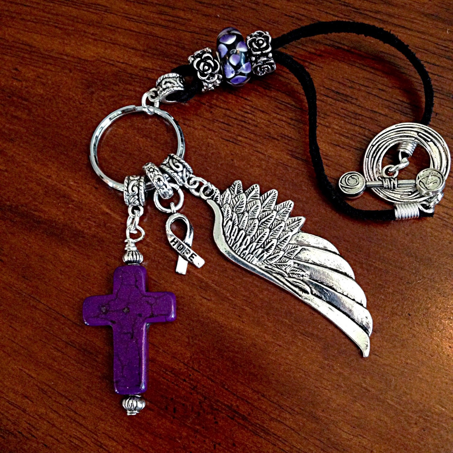 Car Accessaries Rearview Mirror Charm Keychian by DorysBoutique